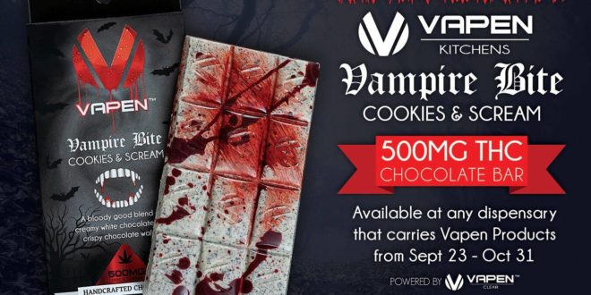 New Halloween 500MG THC Cookies-n-Scream Chocolate Bars