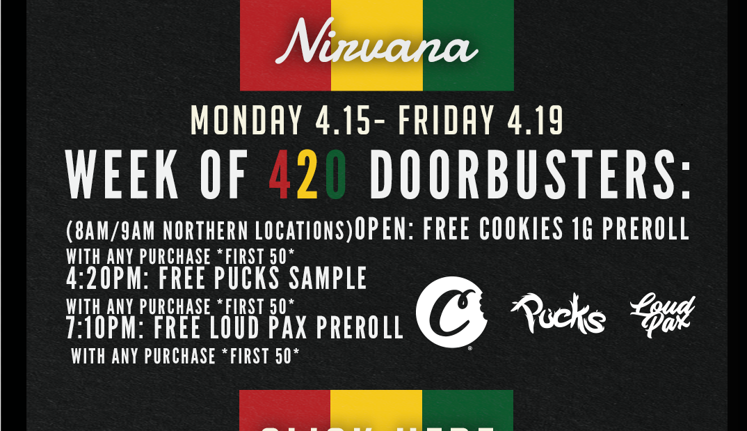 BOGO Everything on 4/20 + FREE Weed for a Year